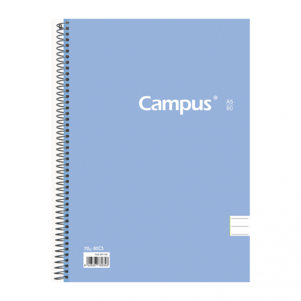 Cuaderno Campus tapa dura rayado A5 con espiral – Punto