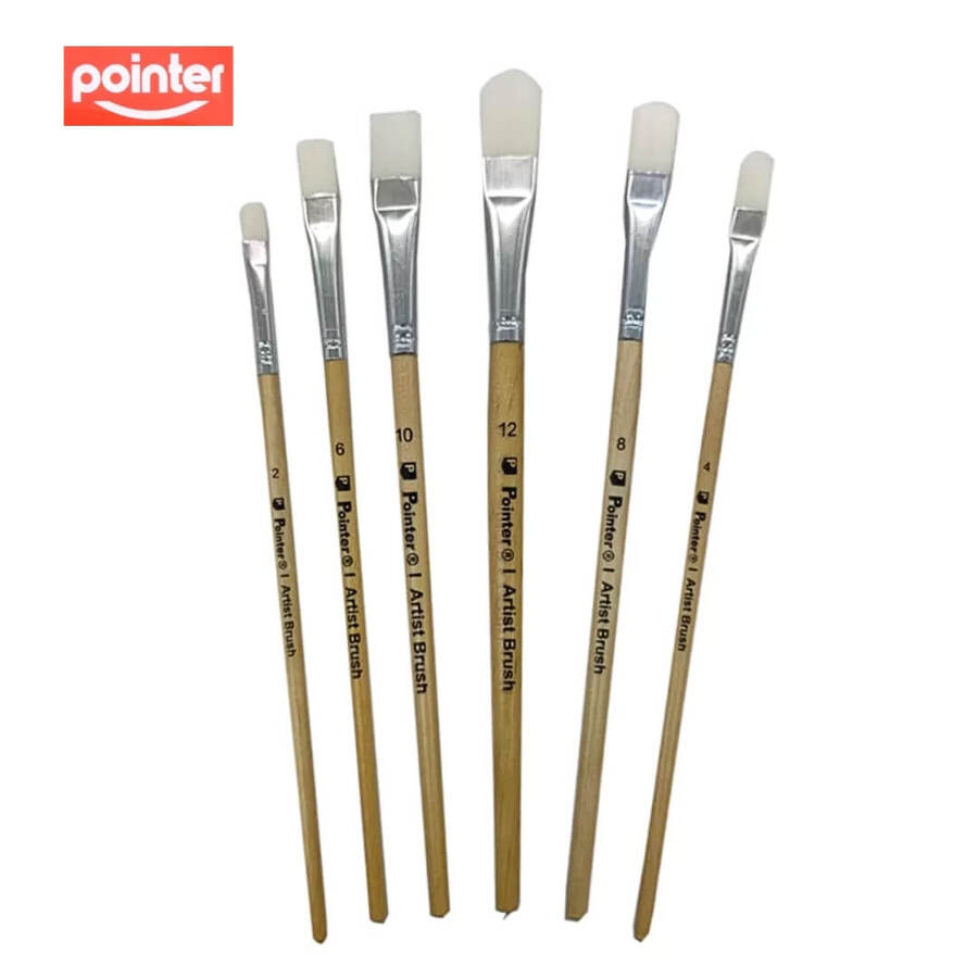 Pinceles chatos 6 unidades Pointer – Punto