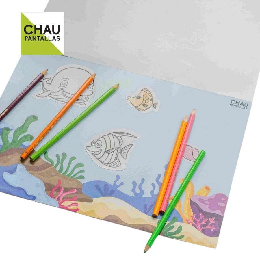 Block Stickers coloreables – Chau Pantallas – Punto