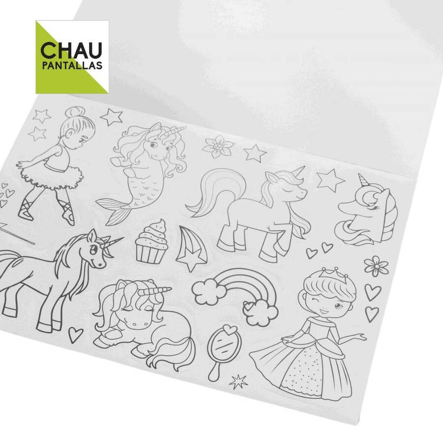 Block Stickers coloreables – Chau Pantallas – Punto