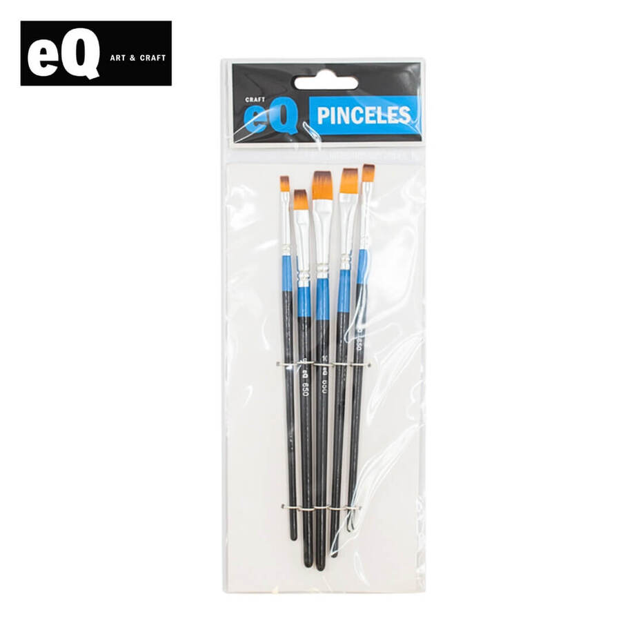 Set pinceles EQ Mixto plano 2/4/6/8/10 – Punto