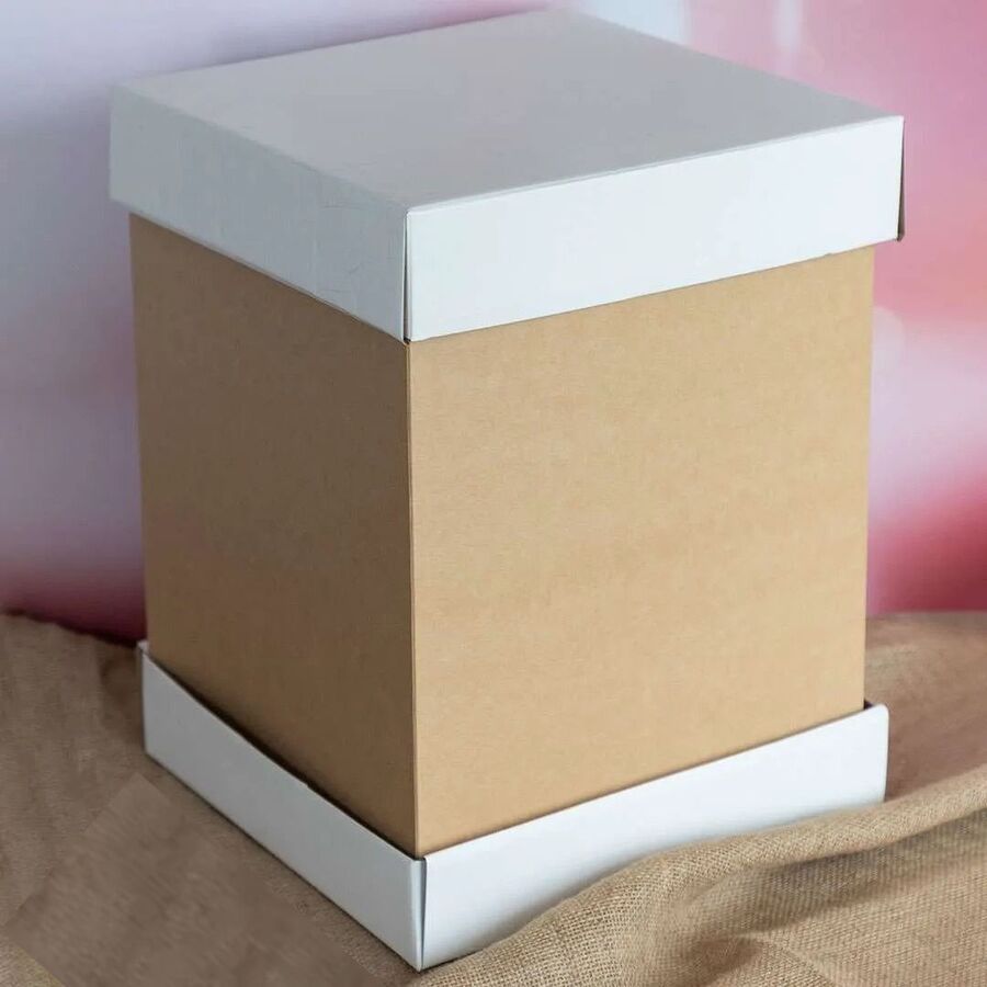 Caja Para Tortas Altas Kraft 30x30x34cm Punto